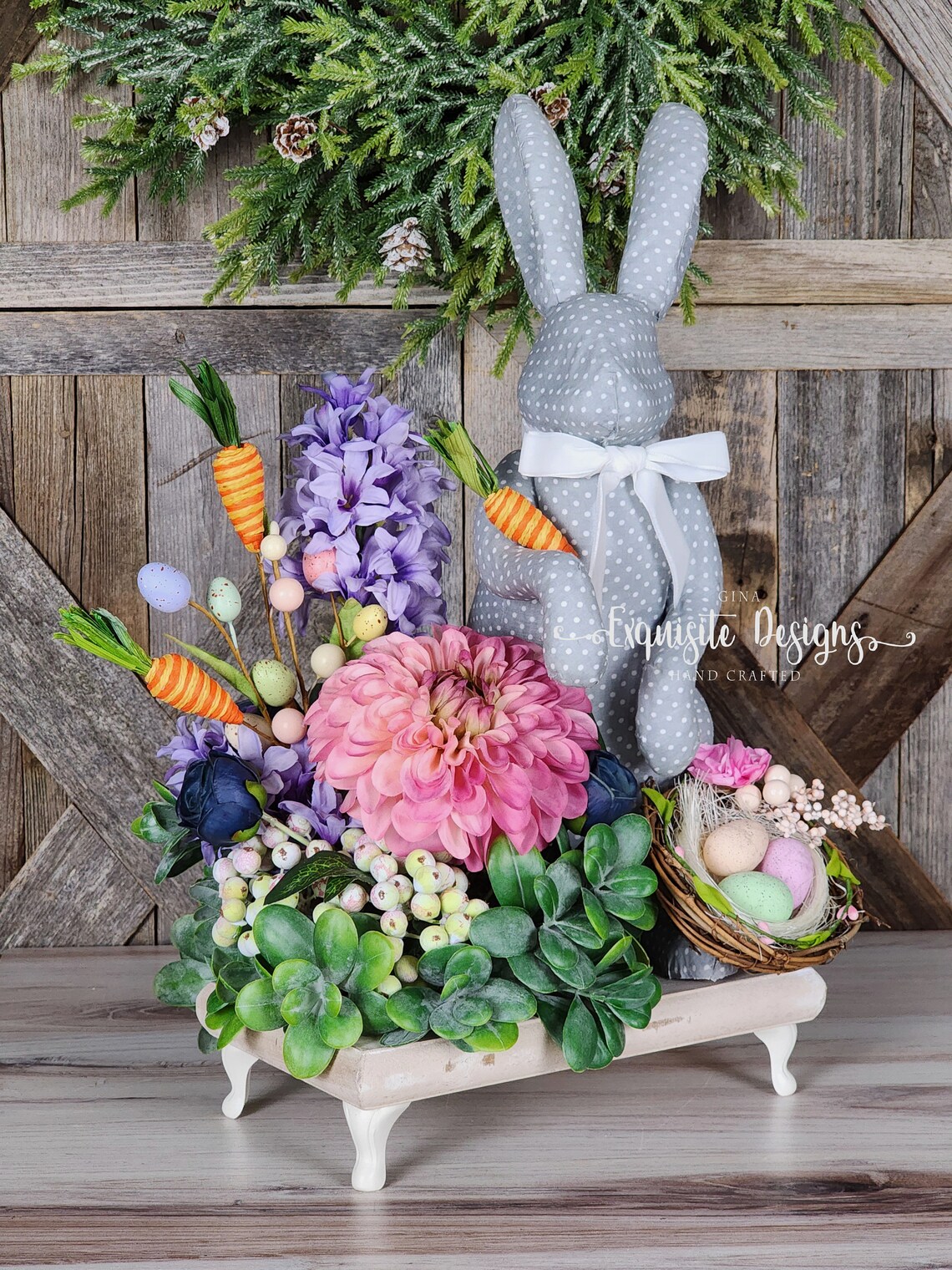 Easter Bunny Arrangement Bunny Decor Easter Decor Easter - Etsy