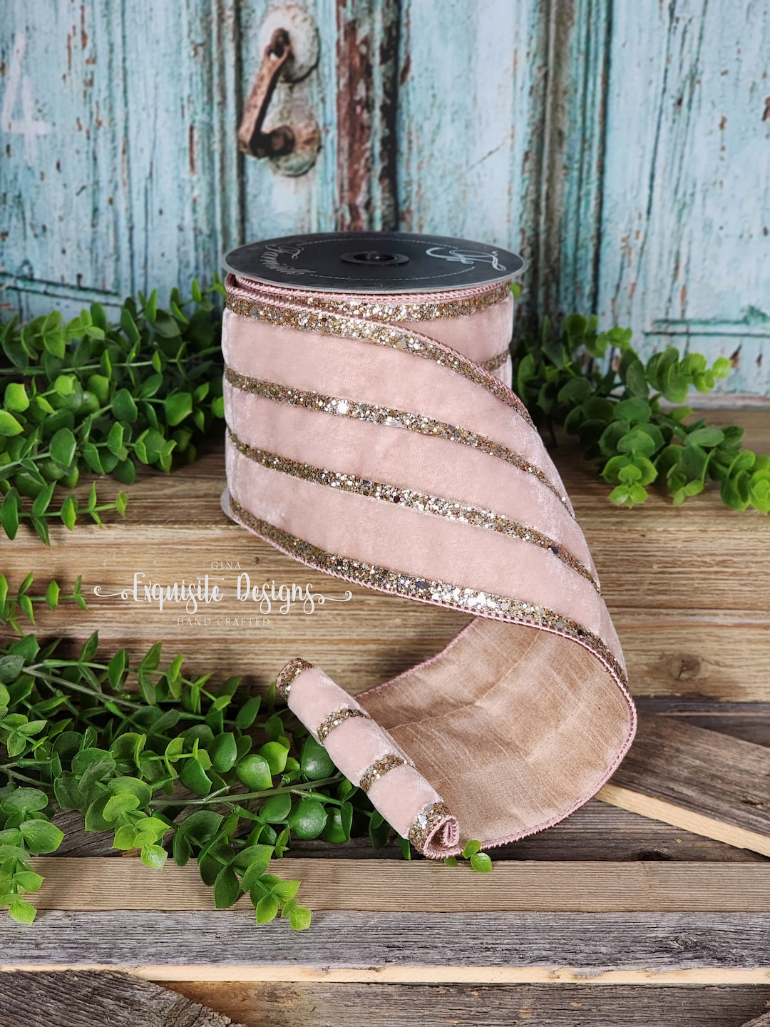 5 Yards 4 Inch Wired Ribbon Velvet Ribbon Rose Color - Etsy