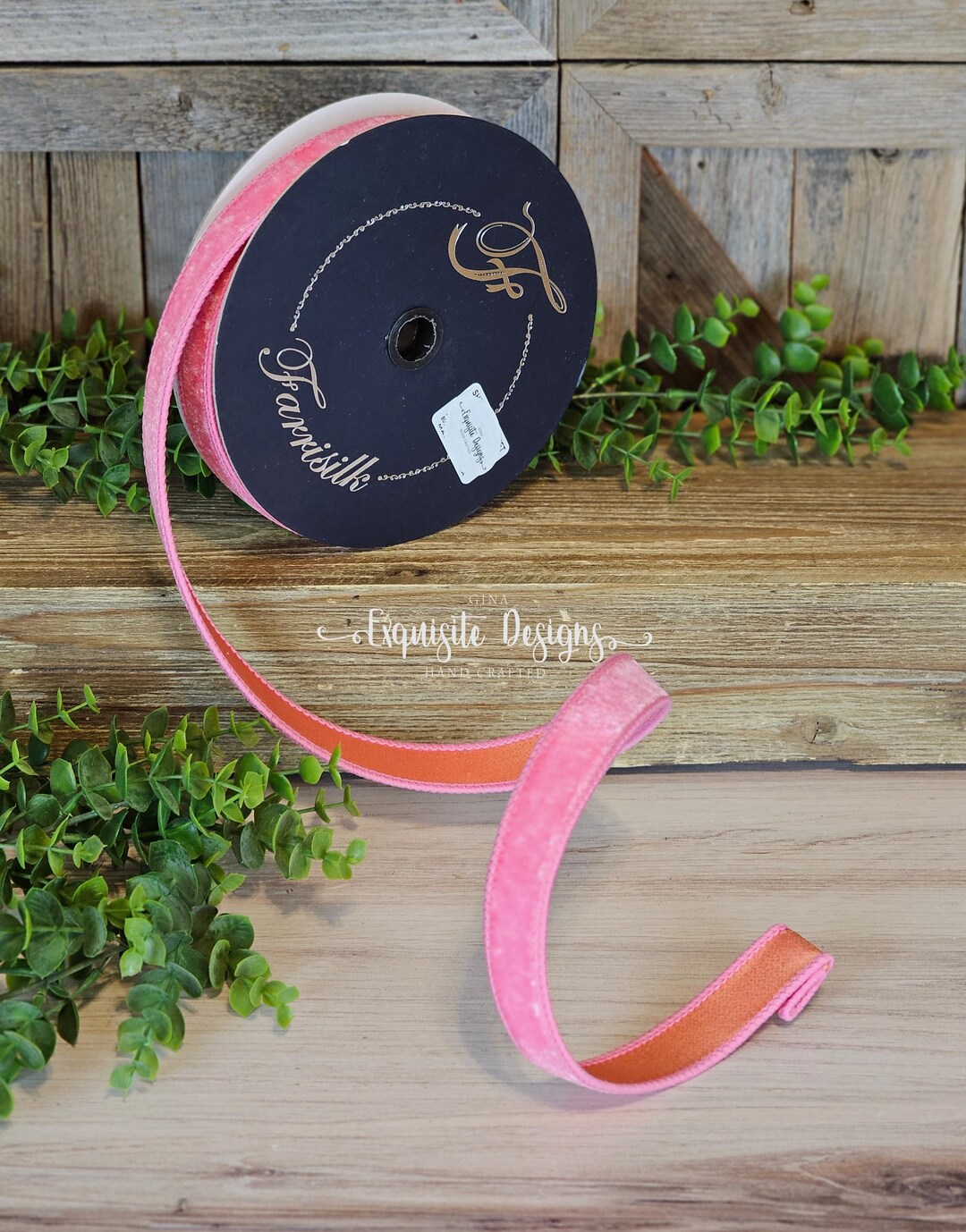 10 Yards, 1 Inch Wired Ribbon, Velvet Ribbon, Double Sided Ribbon ...