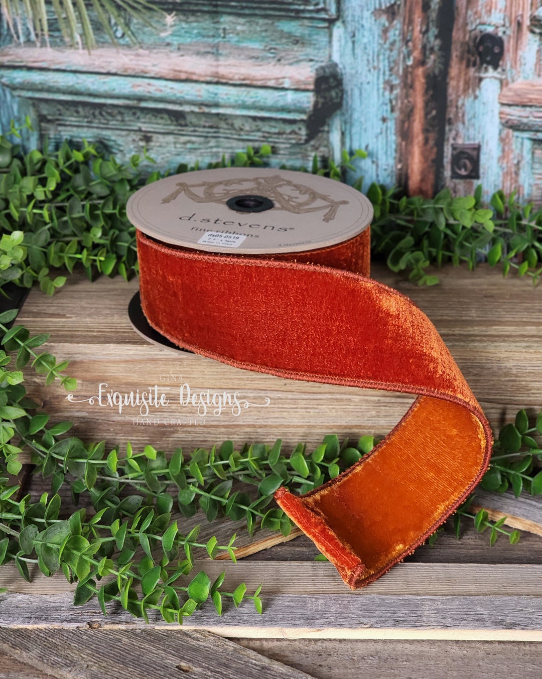 5 Yards 2.5 Inch Wired Ribbon Velvet Ribbon Double Sided - Etsy