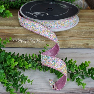 10 Yards 1 Inch Wired Ribbon Sprinkle Ribbon Festive - Etsy
