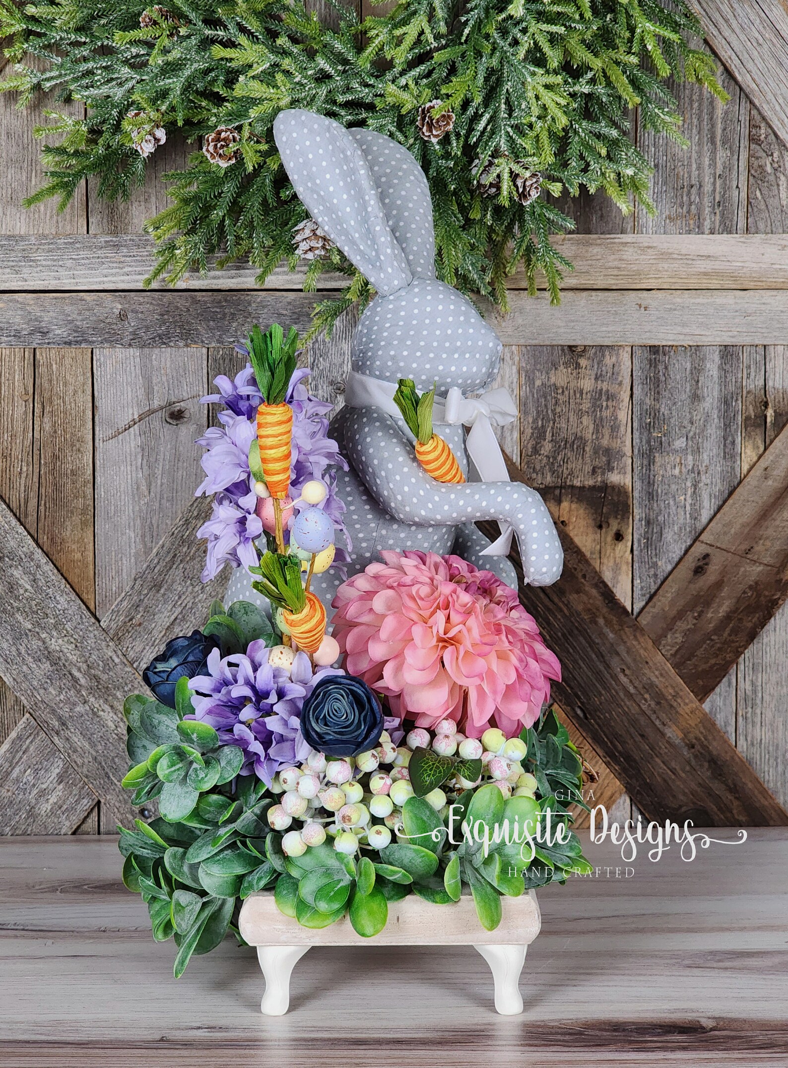 Easter Bunny Arrangement Bunny Decor Easter Decor Easter - Etsy