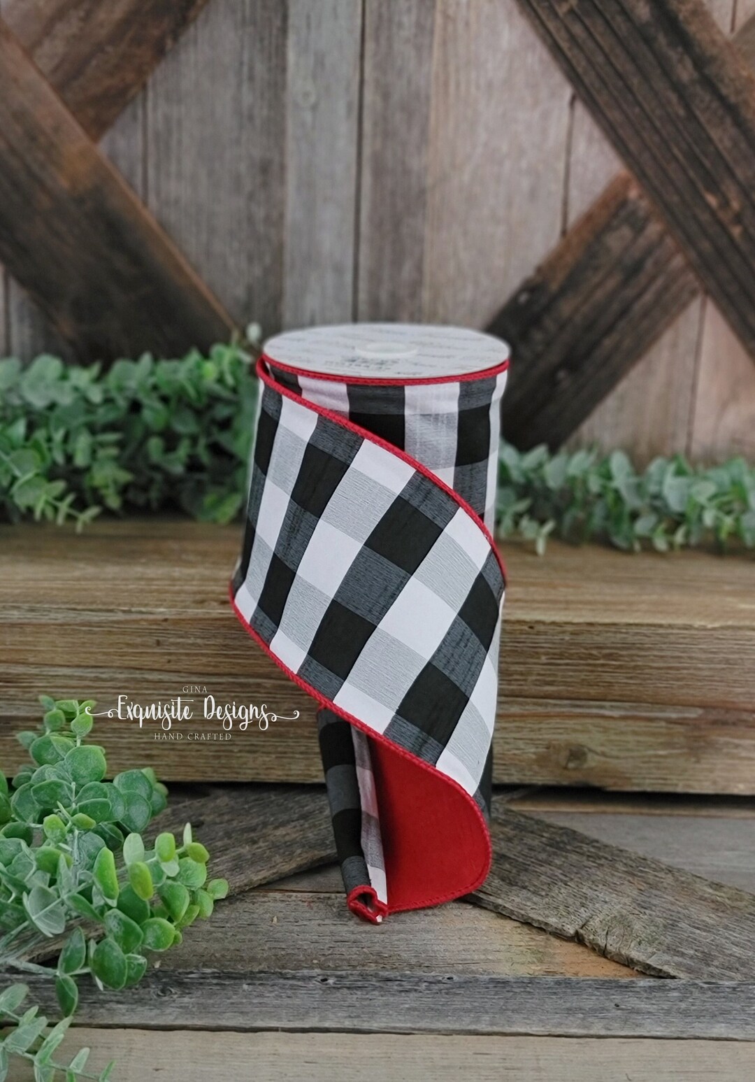 10 Yards, 4 Inch Wired Ribbon, Christmas Ribbon, Valentines Ribbon ...