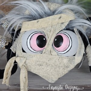 PINK Mummy Spider, Spider Wreath Attachment, Halloween Decor, Spider ...