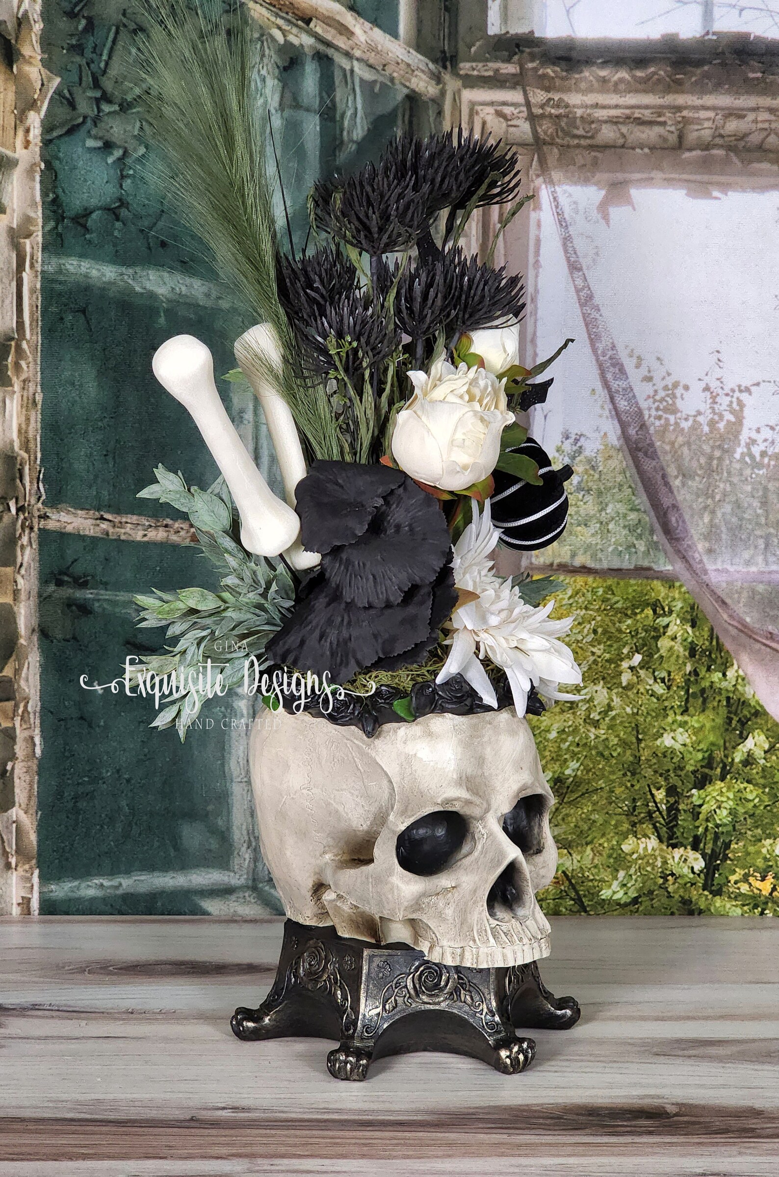 Skull Halloween Decor Halloween Decor Skeleton Decor Fall - Etsy