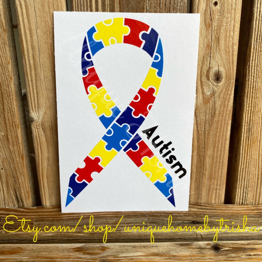 Autism Spectrum Awareness Vinyl Decal Autism Puzzle Piece Awareness ...