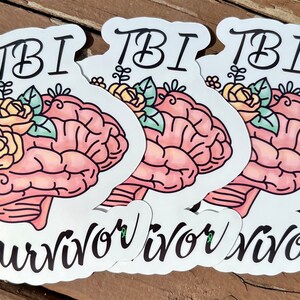 TBI Survivor Sticker| Traumatic Brain Injury Survivor Sticker| Brain ...