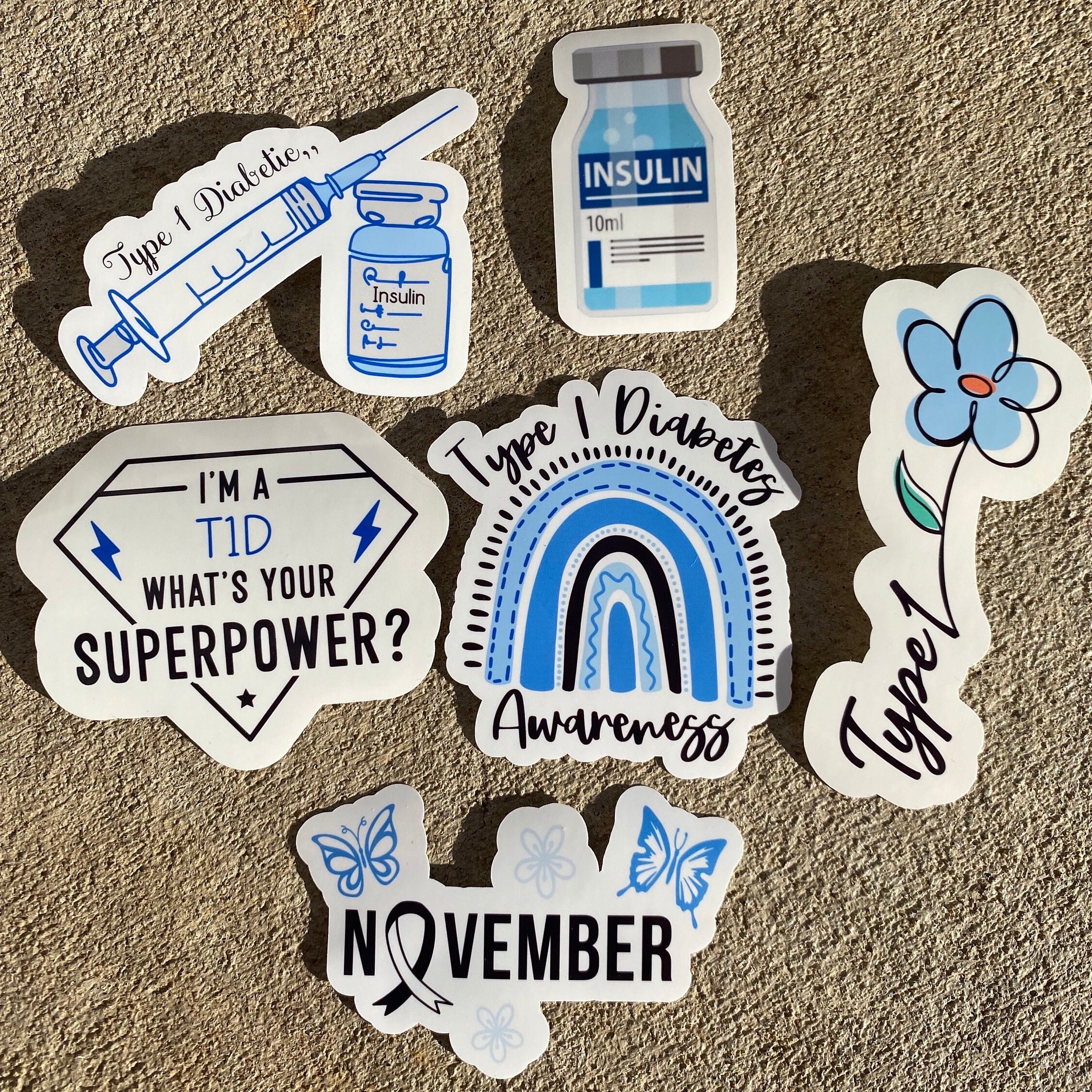 Type 1 Diabetes Awareness Sticker Pack: T1D Warrior Stickers - Etsy