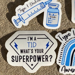 Type 1 Diabetes Awareness Month Sticker Pack| 6 Piece Sticker Pack ...