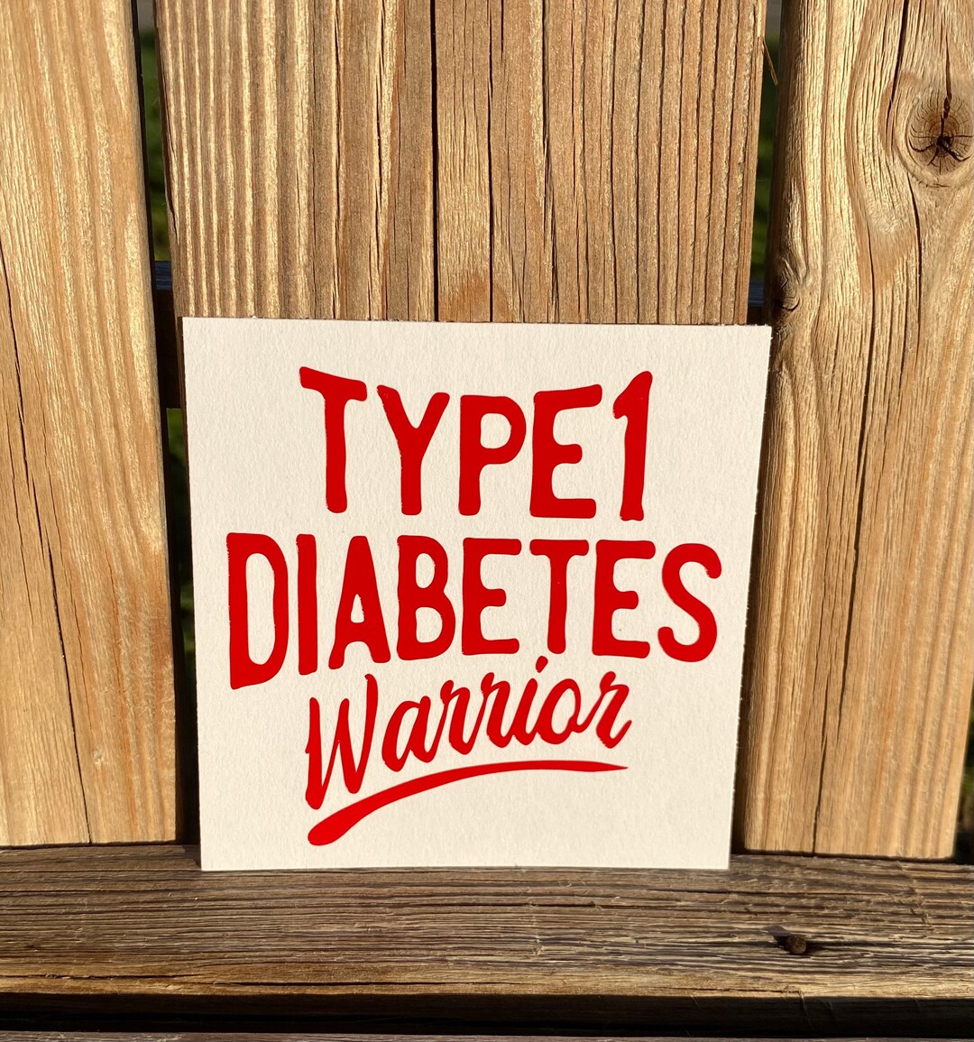 Type 1 Diabetes Warrior Vinyl Decal| T1D Vinyl Car Decals| Personal ...