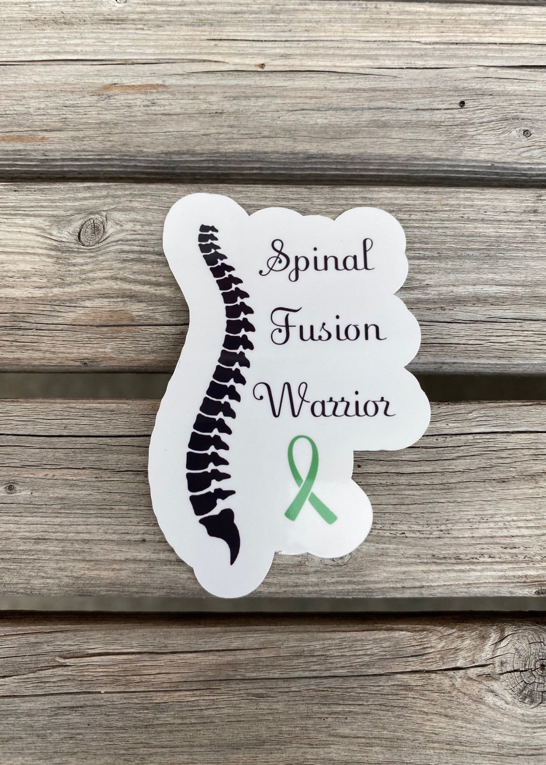 Spinal Fusion Warrior Sticker| Spinal Cord Injury Sticker With Green ...