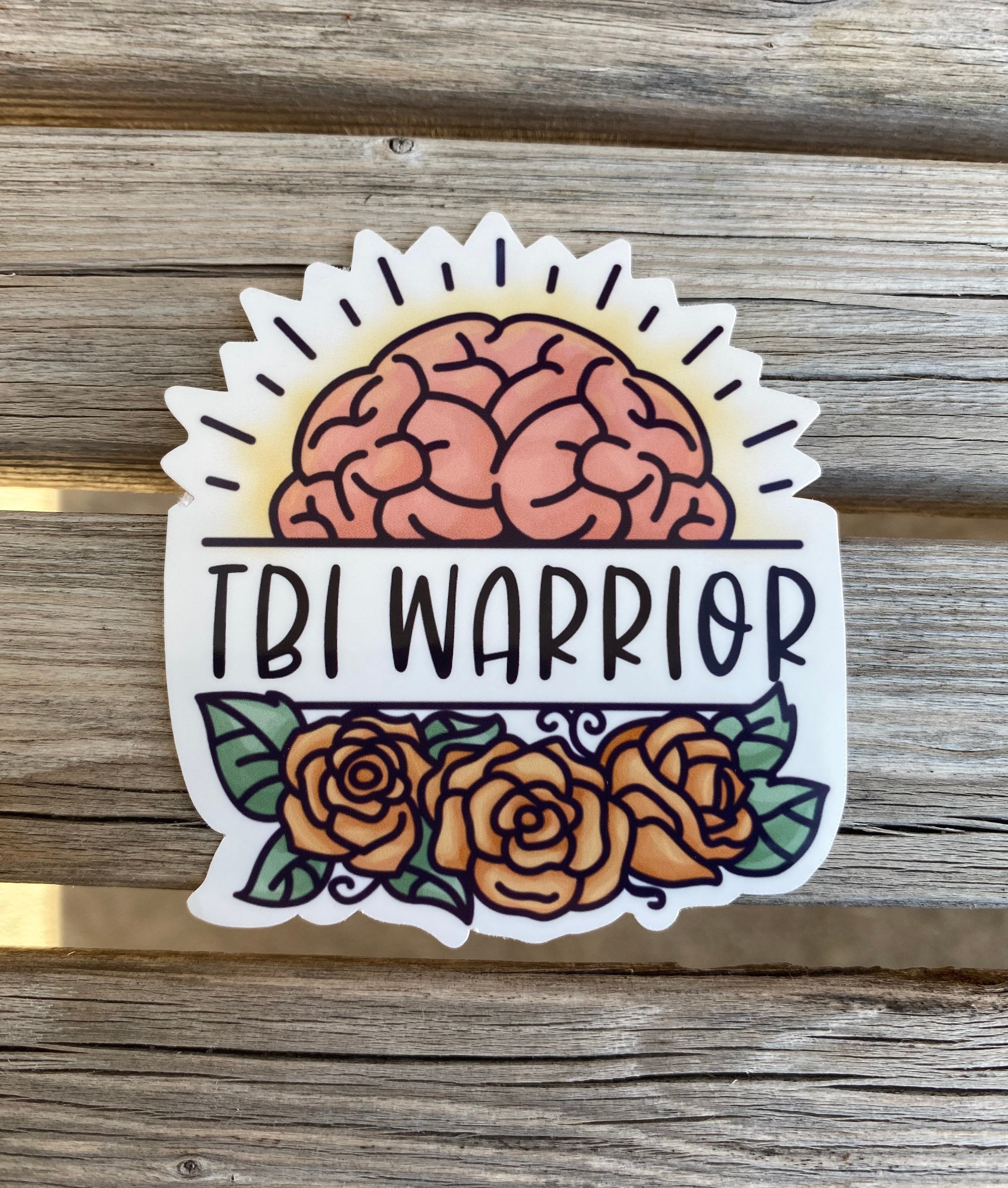 TBI Warrior Sticker. Traumatic Brain Injury Waterproof - Etsy