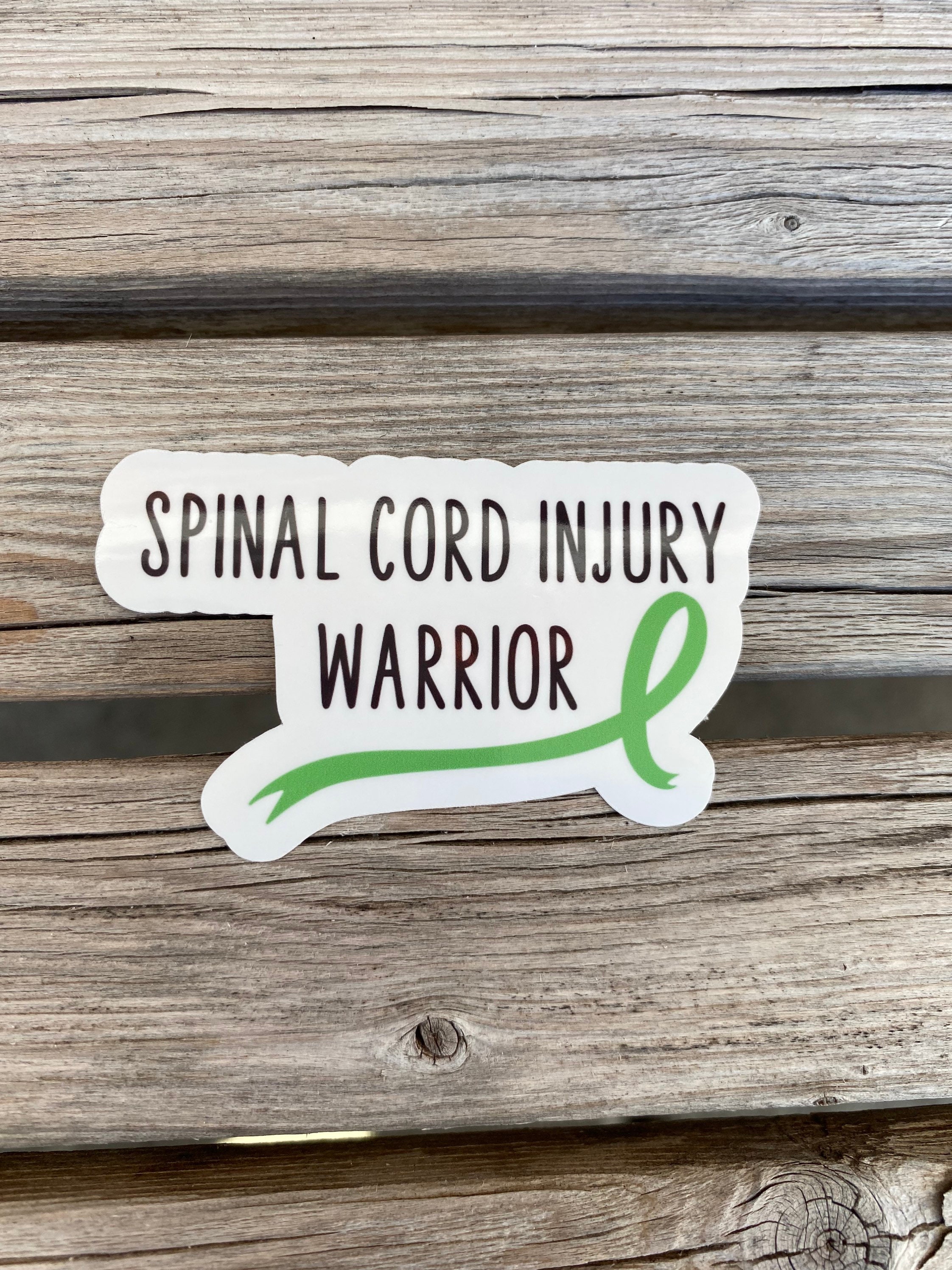 Spinal Cord Injury Warrior Sticker With Green Awareness | Etsy