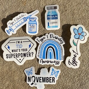 Type 1 Diabetes Awareness Month Sticker Pack| 6 Piece Sticker Pack ...