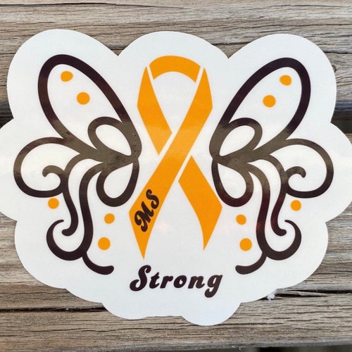 Multiple Sclerosis Sticker MS Awareness Sticker Orange - Etsy