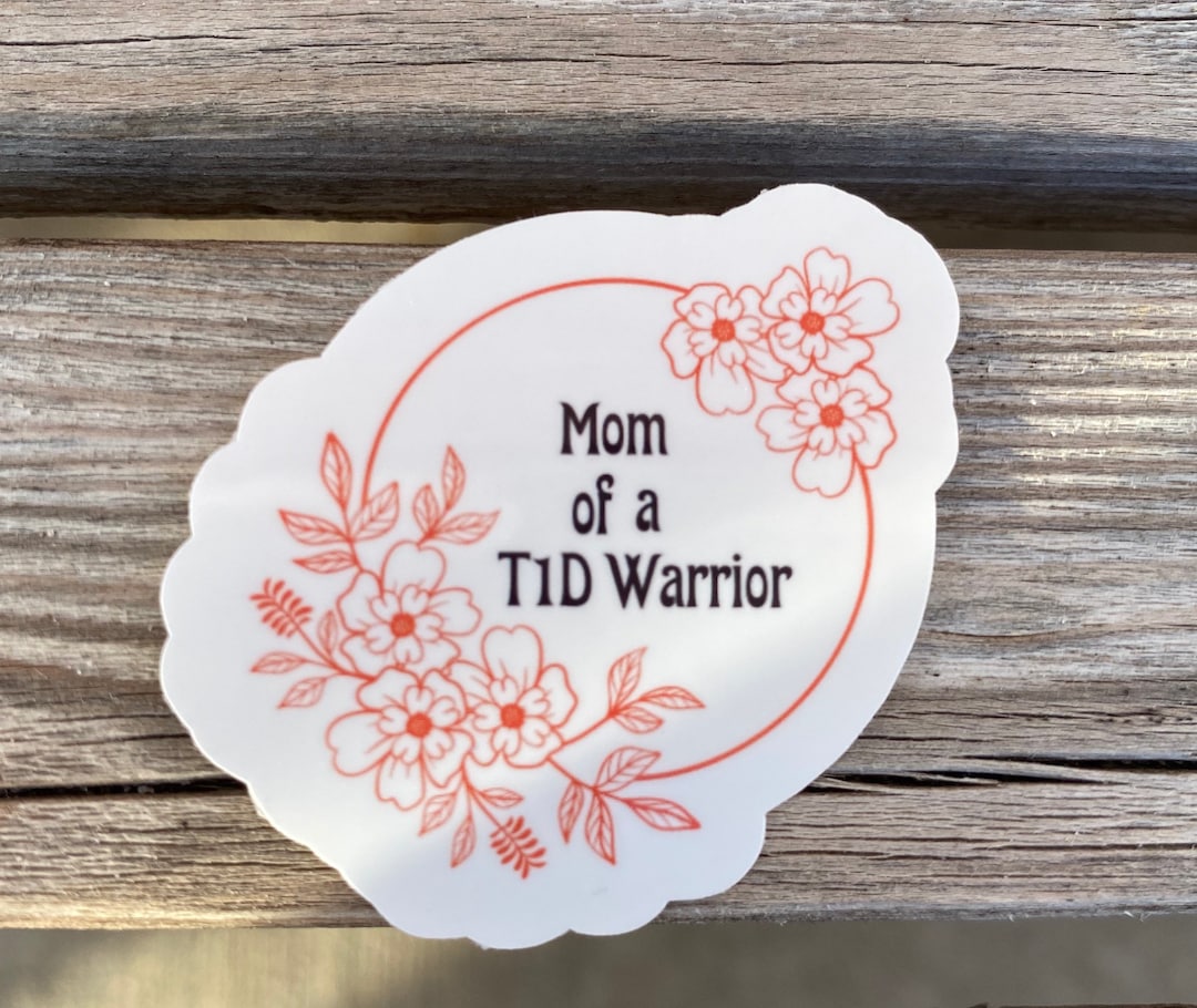 Mom of a T1D Warrior Sticker. Add an Elegant Touch to Your Laptop. - Etsy