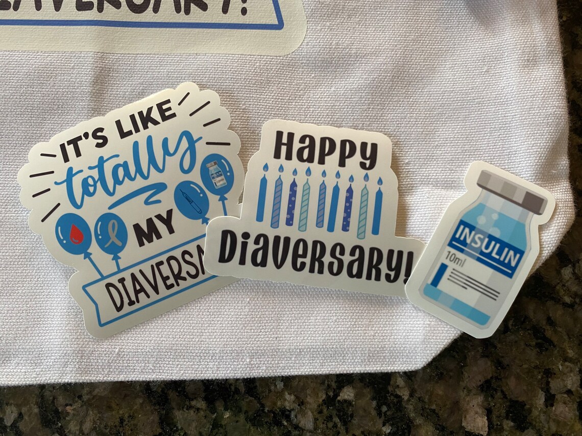 Happy Diaversary Gift Bag Set Diabetes Tote Bag Gift Set - Etsy