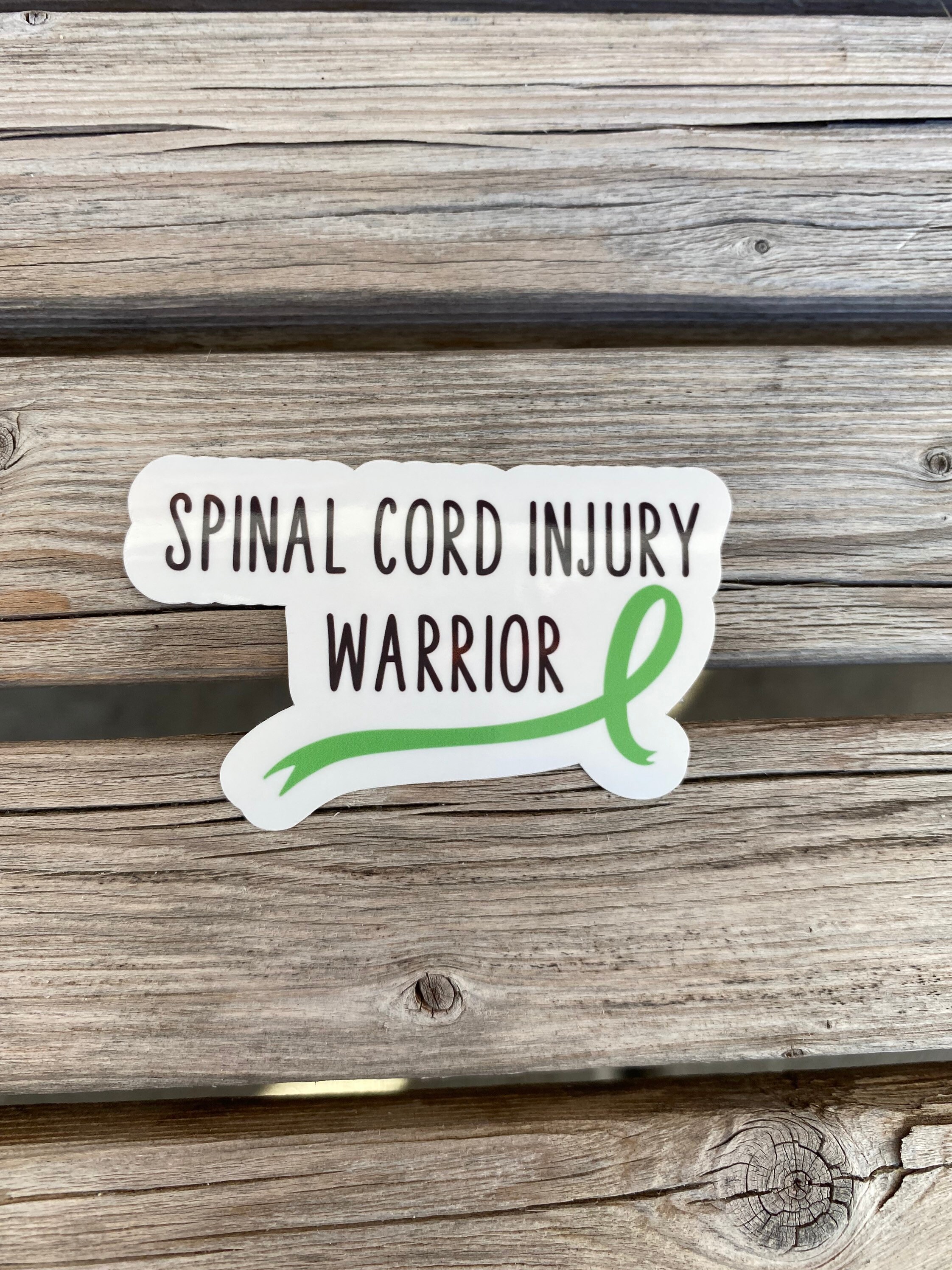 Spinal Cord Injury Warrior Sticker With Green Awareness | Etsy