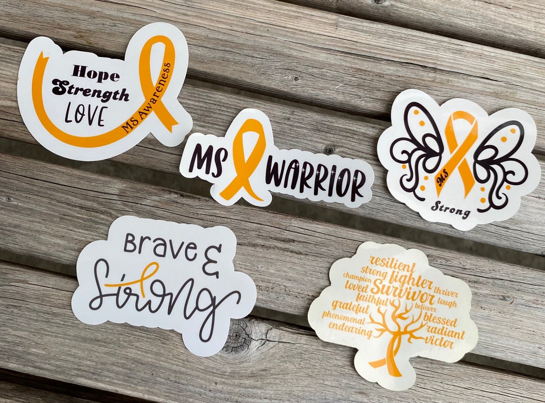 Multiple Sclerosis Sticker Pack| MS Awareness Sticker Pack| Orange MS ...