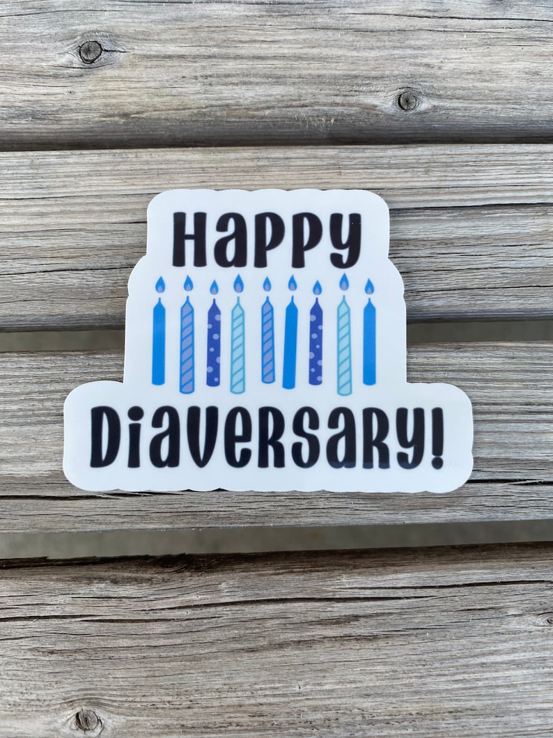 Type 1 Diabetes Diaversary Sticker Pack. Happy Diaversary - Etsy