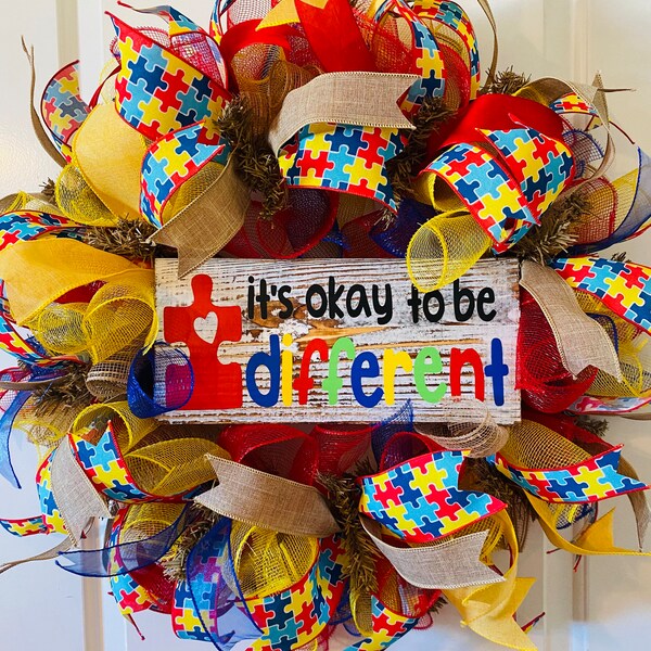 Autism Wreath - Etsy