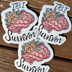 TBI Survivor Sticker| Traumatic Brain Injury Survivor Sticker| Brain ...