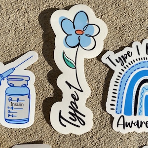 Type 1 Diabetes Awareness Month Sticker Pack| 6 Piece Sticker Pack ...