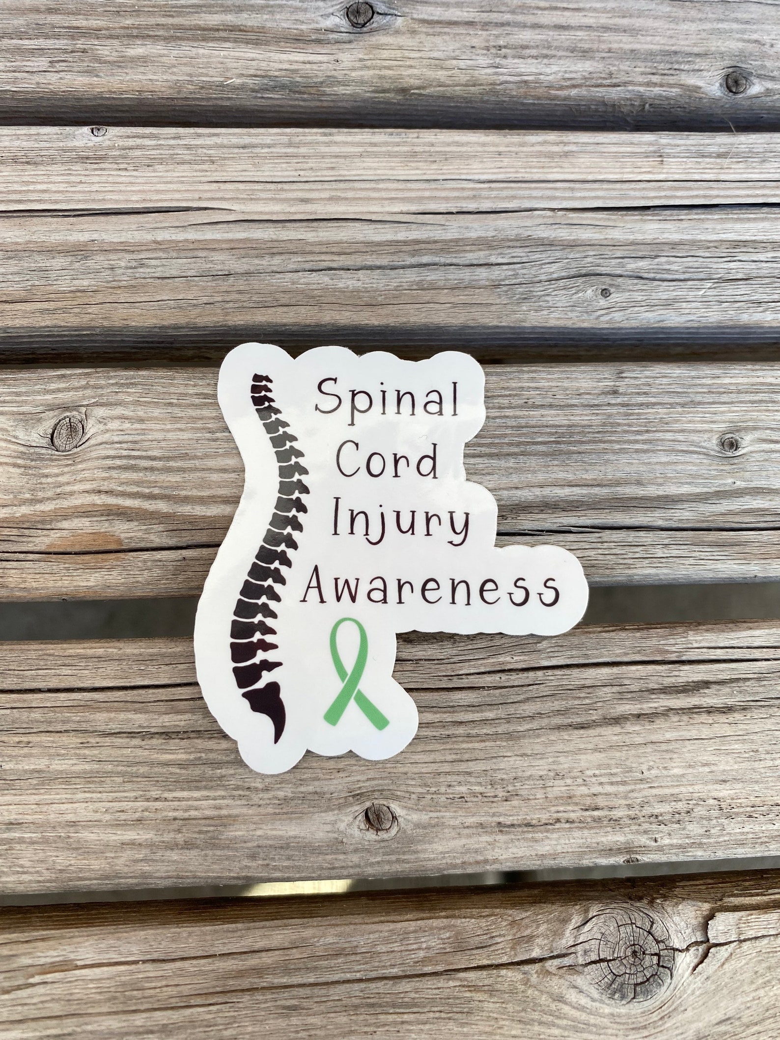 Spinal Cord Injury Awareness Sticker With Spine Graphics. - Etsy