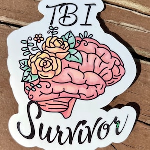 TBI Survivor Sticker| Traumatic Brain Injury Survivor Sticker| Brain ...
