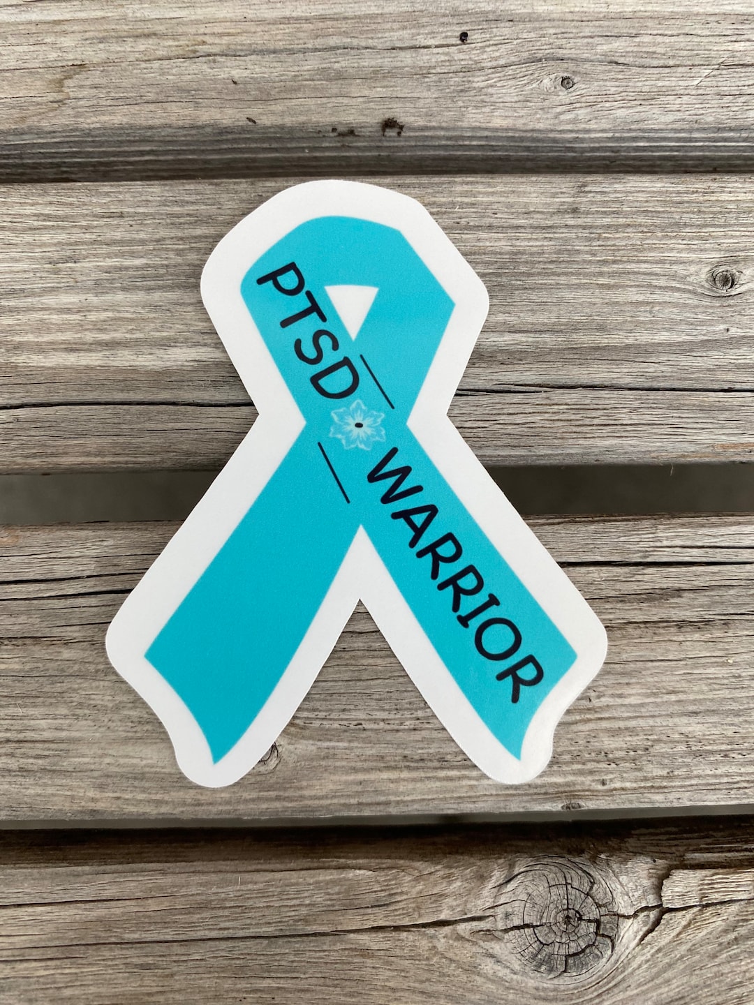 PTSD Warrior Awareness Sticker PTSD Awareness Ribbon Sticker With ...