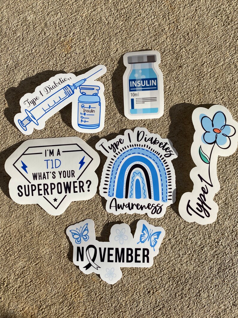 Type 1 Diabetes Awareness Sticker Pack: T1D Warrior Stickers - Etsy