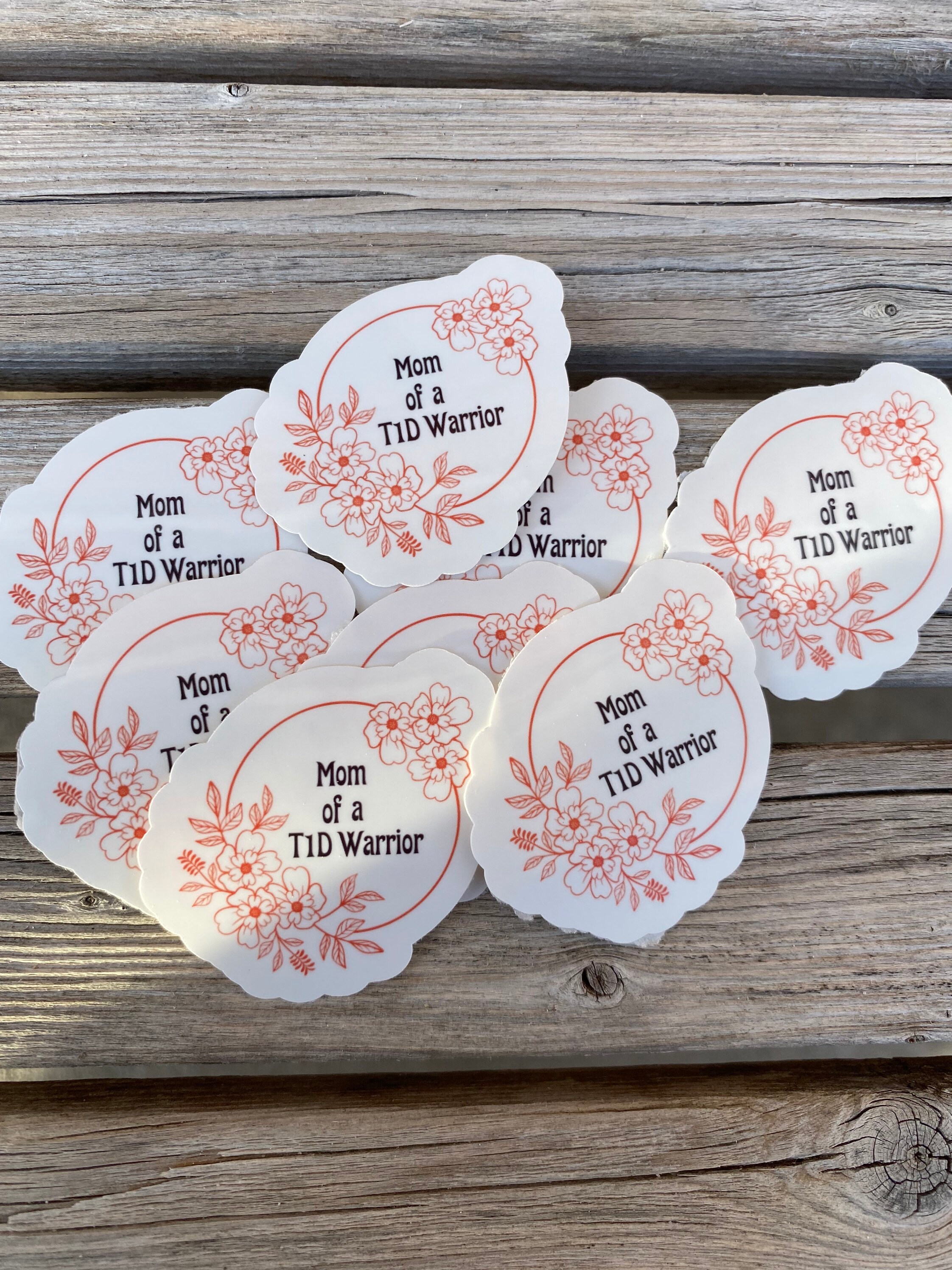 Mom of a T1D Warrior Sticker. Add an Elegant Touch to Your | Etsy