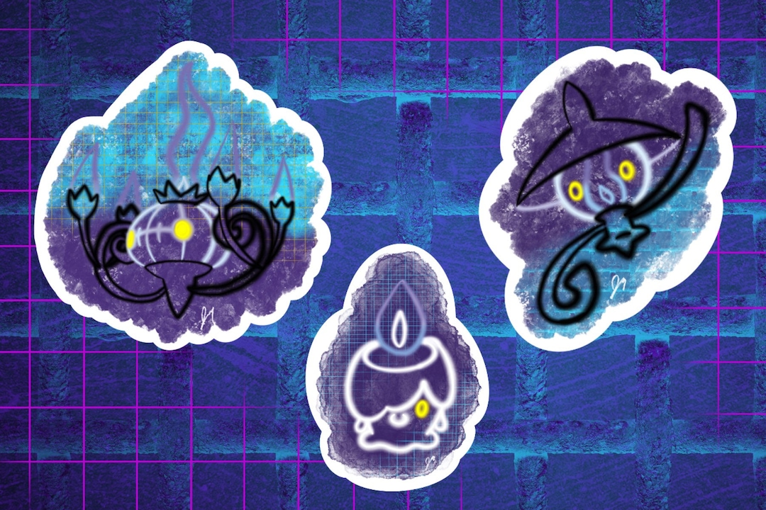 Litwick, Lampert, and Chandelure Sticker Sheet - Etsy