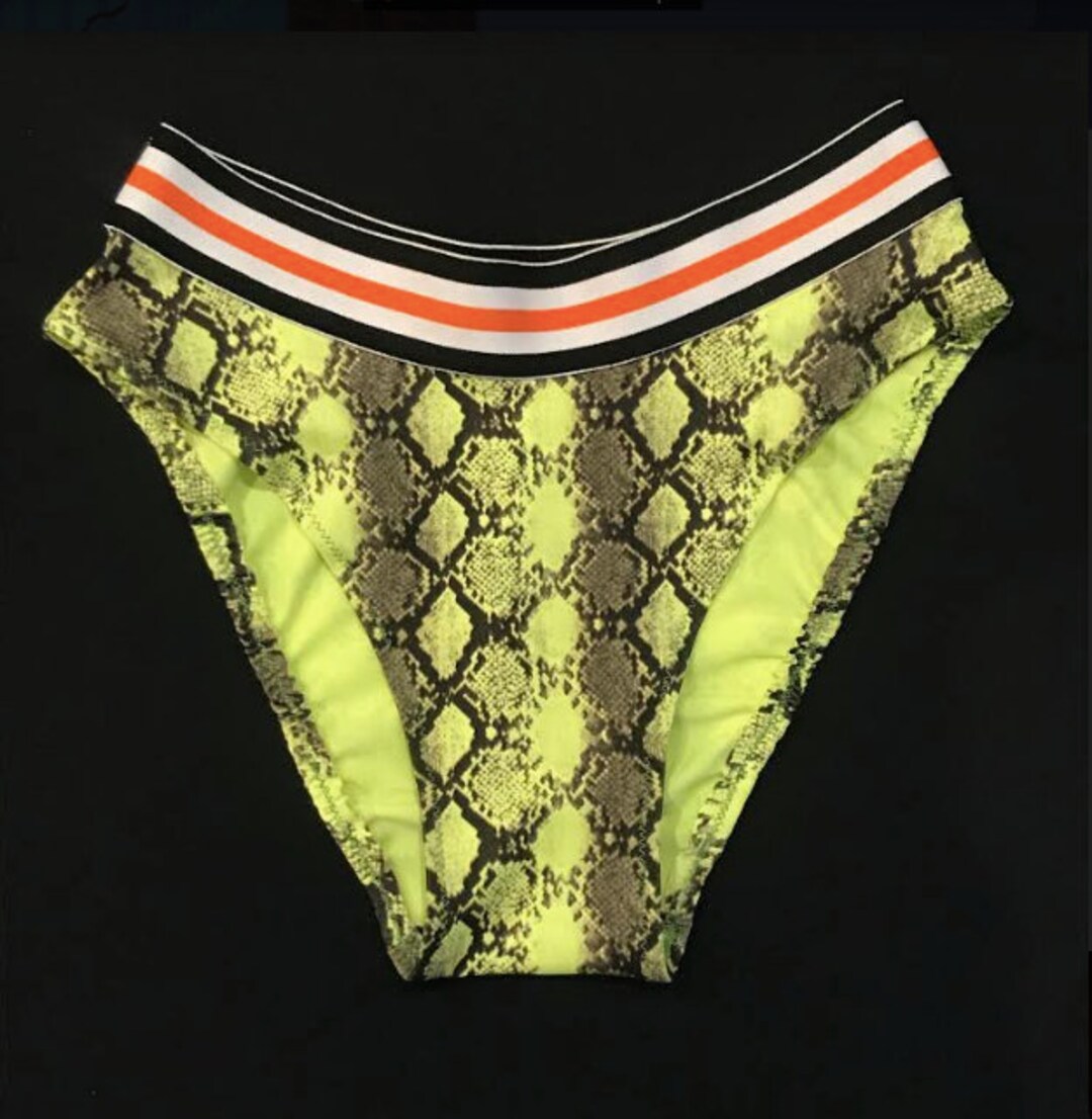 Python High Waist / High Cut Bikini Bottom - Etsy