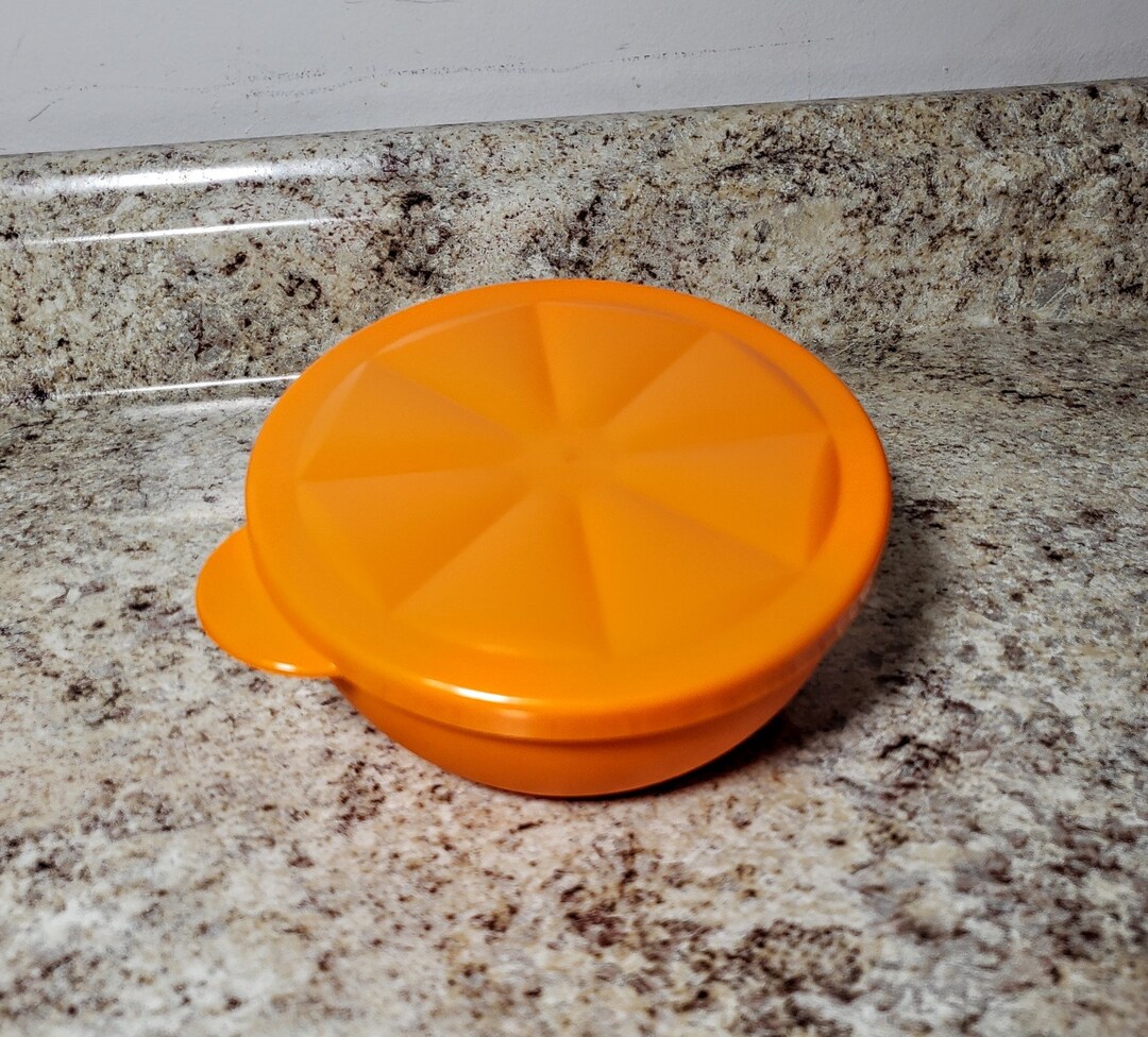 Tupperware Citrus Bowl Angled Container 6871 With Lid New Orange - Etsy