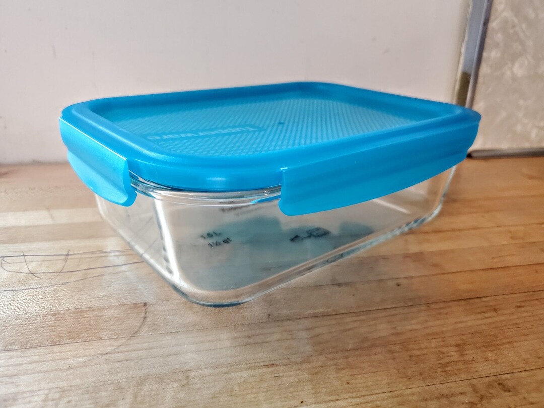 New Tupperware Premiaglass 1.5L Glass Container Freezer Oven Microwave ...