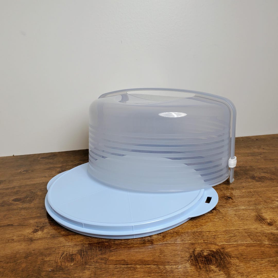 Tupperware 12-in. 2-piece Round Cake Carrier #3062 New Sheer Pastel ...