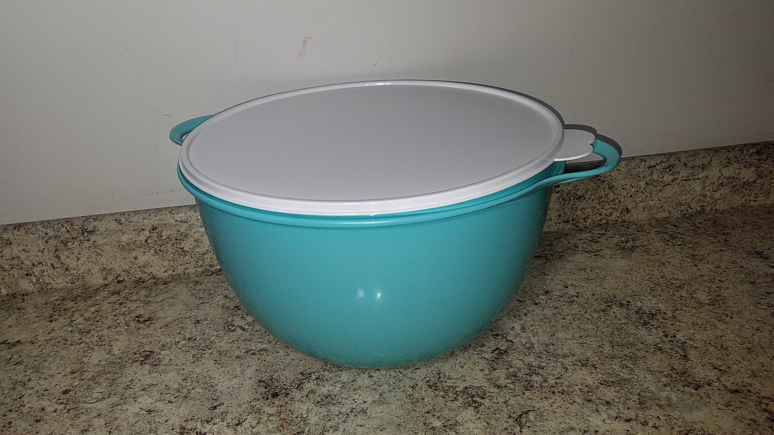 Tupperware Jumbo Teal Blue Thatsa Bowl 59 Cups White Double | Etsy