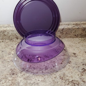 Tupperware Purple Sheerly Elegant Acrylic 6-1/3cup Serving Bowl & Lid 4817 4818 - Etsy