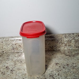 Tupperware Red Top Modular 1.7 Litres Oval Storage Container 1613 - Etsy