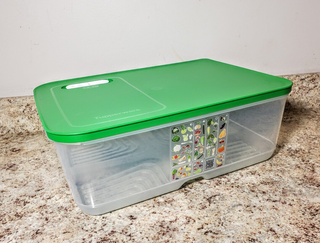 NEW Tupperware EXTRA LARGE Fridgesmart Container Green Seal 2.5 Gallon ...
