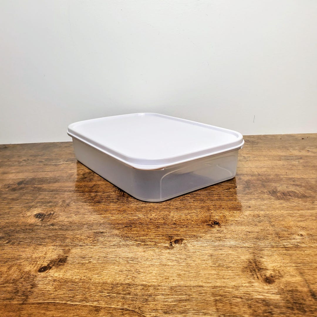 Tupperware Modular Mates Rectangle #1 Sheer White Seal NEW 8.5 Cup 1608 ...