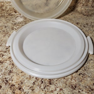 Vintage Tupperware Pie Keeper Taker Carrier 719 White 2 Pieces - Etsy