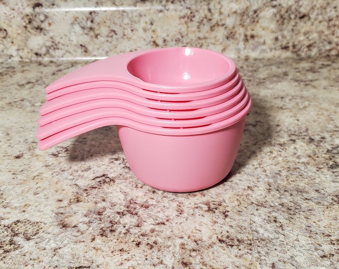 Tupperware Measuring Cups Set 6 Nesting Scoops Pink Baking - Etsy