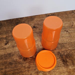NEW Tupperware Tabletop Tumblers 12 Oz 350ml Cups Set of 2 Orange 2412 ...