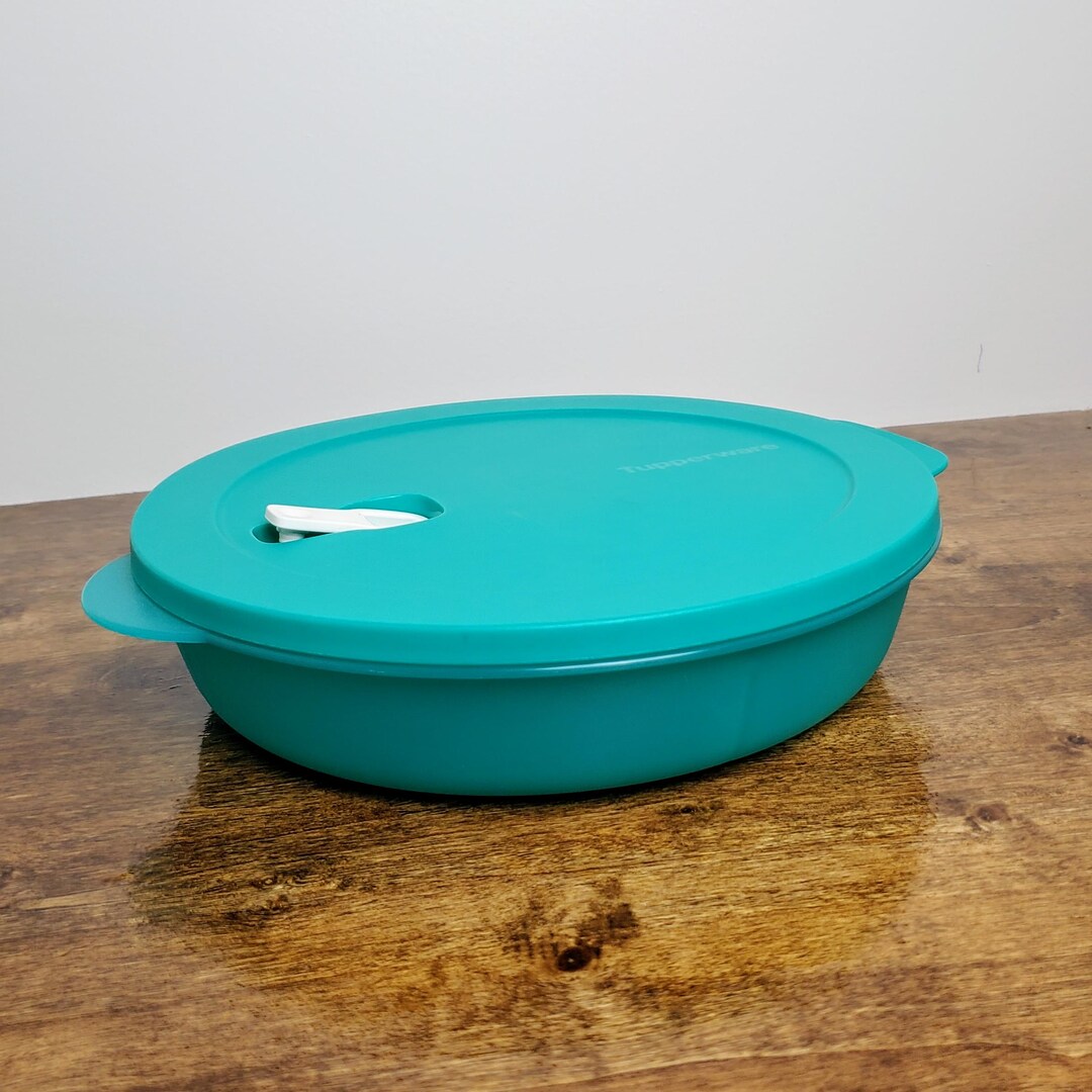 Tupperware Crystal Wave Divided Plate Dish W Lid 3284 2651 10 Microwave ...