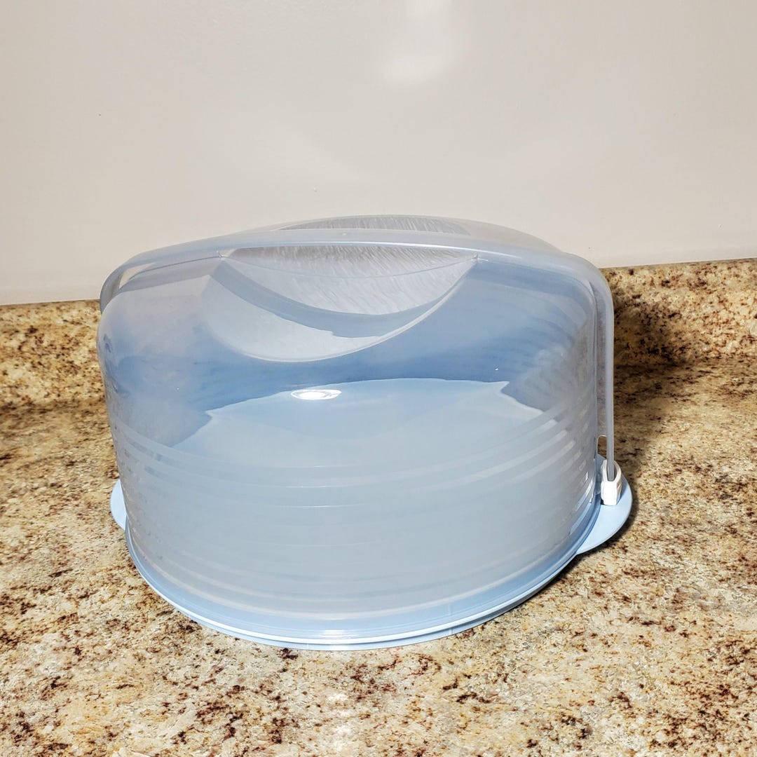 Tupperware 12-in. 2-piece Round Cake Carrier 3062B New Sheer Pastel ...
