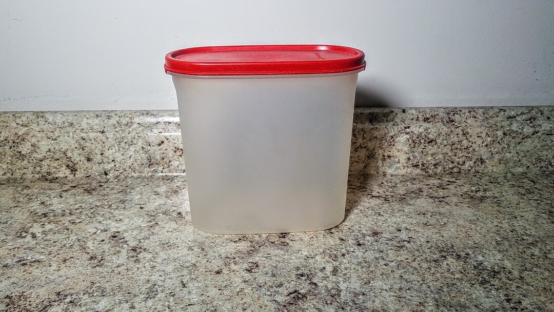 Tupperware Red Top Modular 1.7 Litres Oval Storage Container 1613 - Etsy
