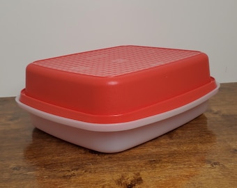 Tupperware Large Season Serve Marinade Container Paprika Orange Plastic ...