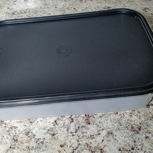 Tupperware Modular Mates Rectangle 1 Sheer Black Seal NEW 8.5 - Etsy